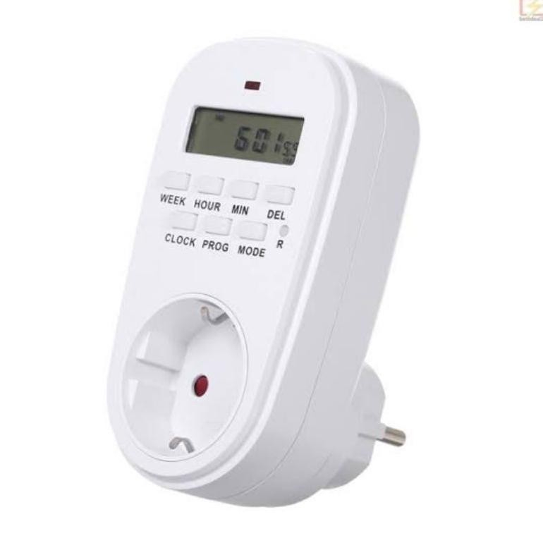 Jual Stop Kontak Timer Digital Listrik Pioline 16A 220V 50Hz Timer ...