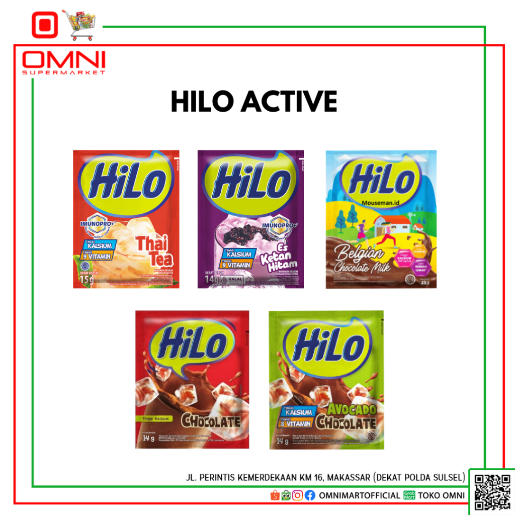 Jual Hilo Active Susu Bubuk Coklat Bergizi All Variant 10 sachets ...