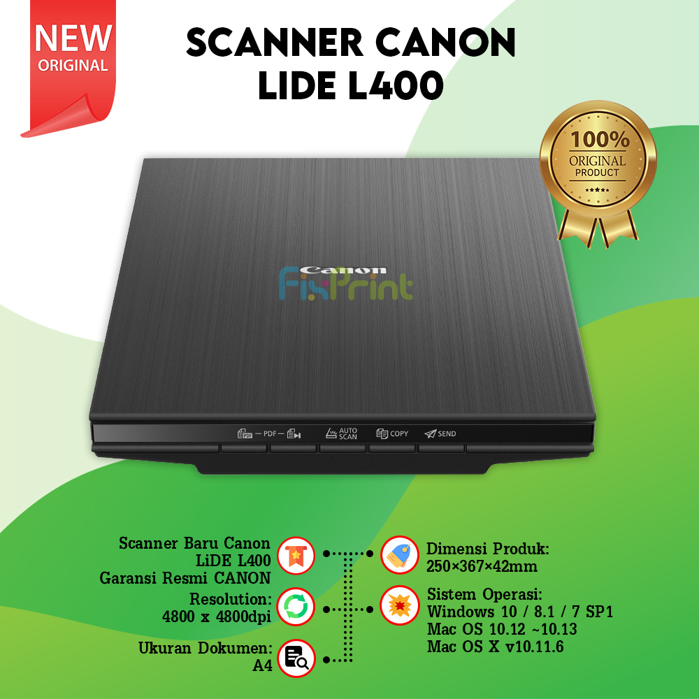 Jual RESMI CanoScan LiDE 400 Flatbed Scanner Cann A4 Scan L400 LiDe ...