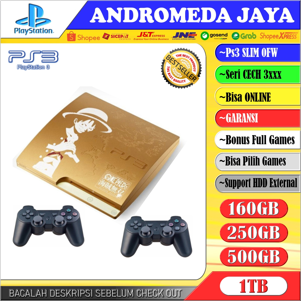 Jual PS3 SLIM OFW SERI 3000 LIMITED EDITION FULL GAMES | Shopee Indonesia