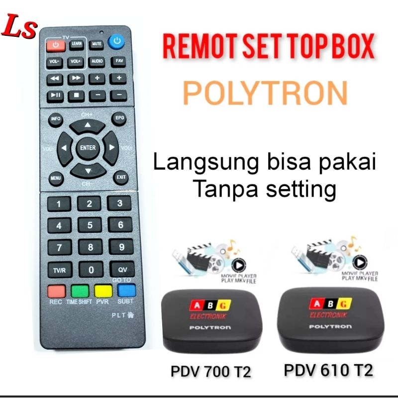 Jual Remot STB Polytron.Remite set top box. | Shopee Indonesia