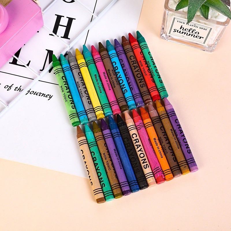 Jual CRAYON 24 WARNA Alat Menggambar dan Mewarnai Set Krayon Crayons ...