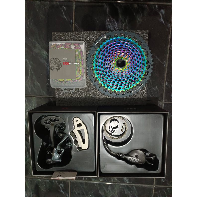 Jual Mini Group Set Sram XX1 Eagle 12 Speed Carbon Rainbow | Shopee ...