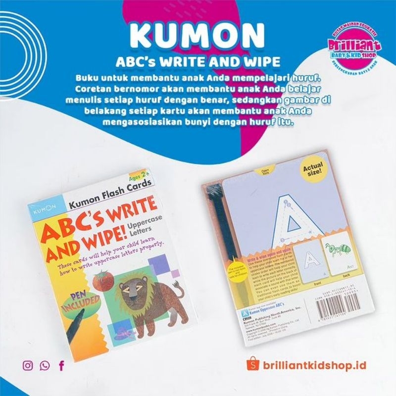 Jual Buku Kumon ABC'S Postcard Write & Wipe | Shopee Indonesia