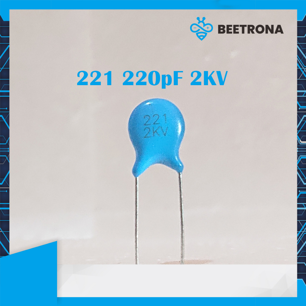 Jual Kapasitor Keramik 221 220pF 0.22nF 0.0022uF 2KV High Voltage ...