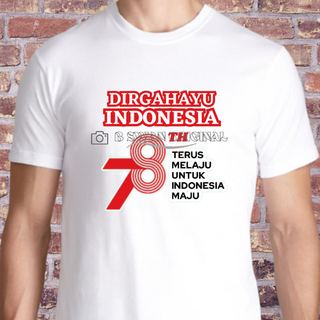 Jual Baju Kaos Outfit Pria Wanita Dewasa Anak Anak HUT RI Dirgahayu Kemerdekaan Republik ...