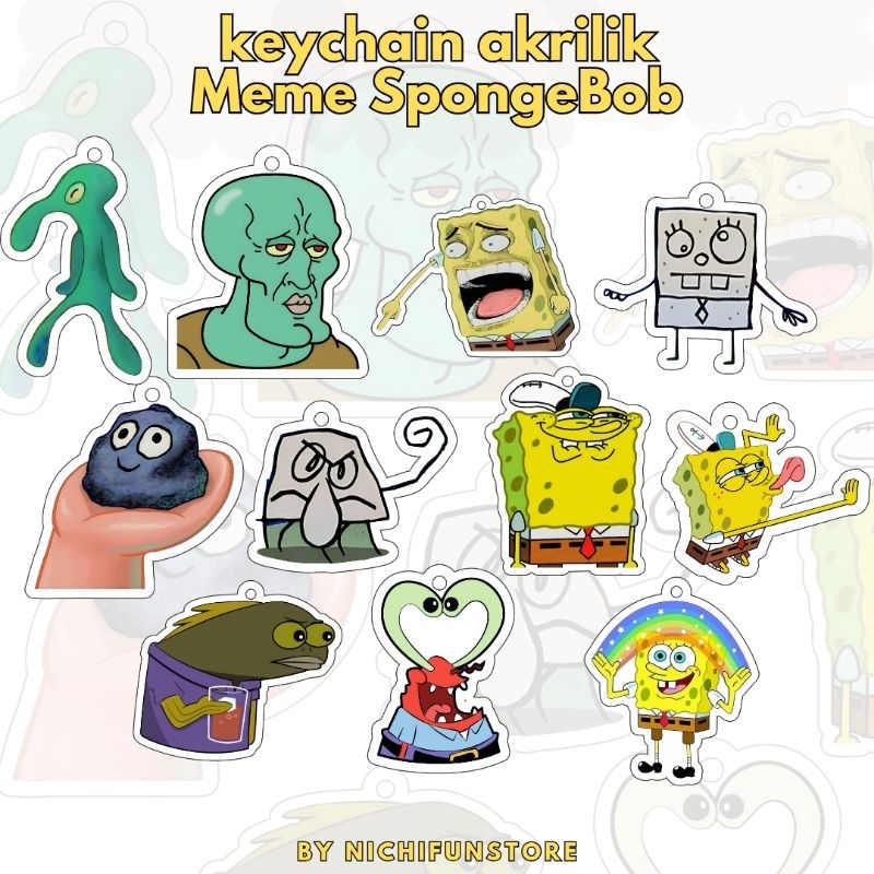 Jual [MEME SPONGEBOB] KEYCHAIN AKRILIK / GANTUNG KUNCI / GANTUNGAN ...