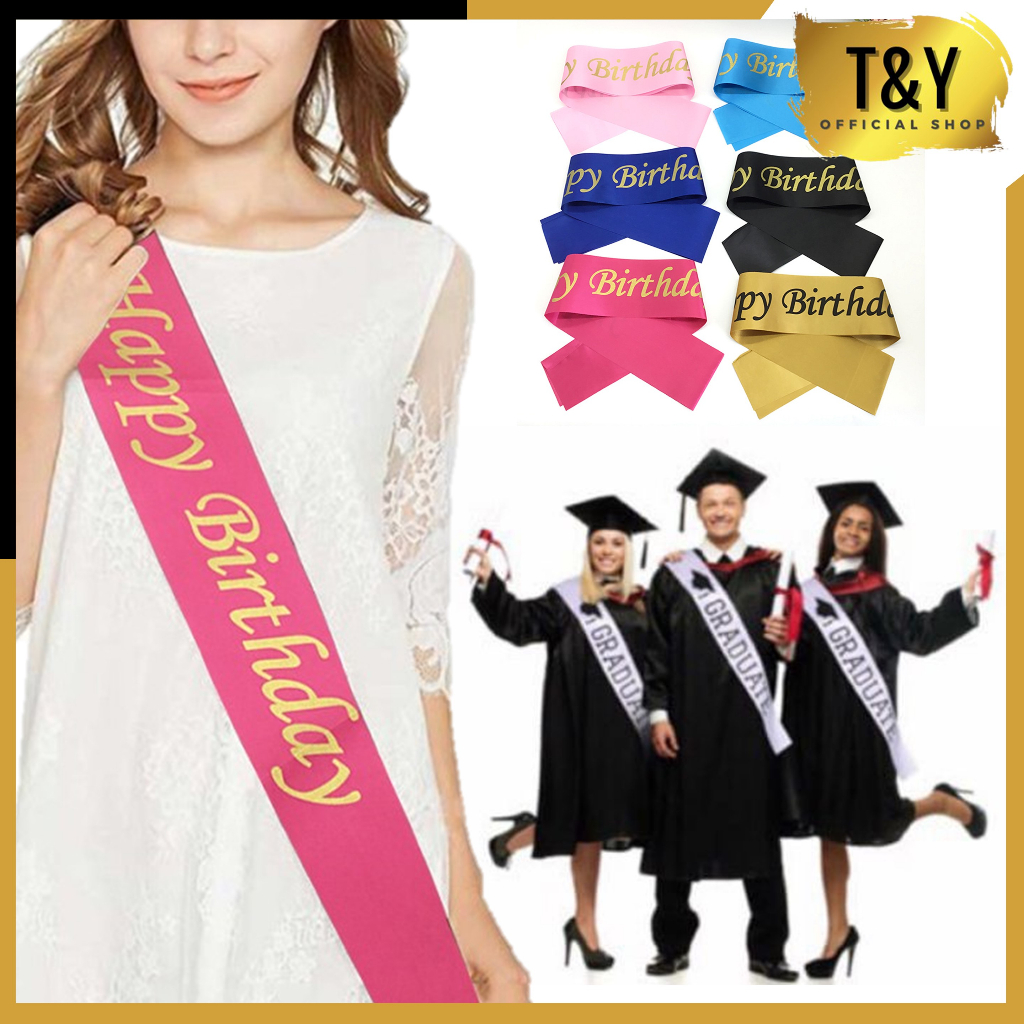 Jual T&Y Selempang Ulang tahun Sash Happy Birthday Girl Bride To Be ...