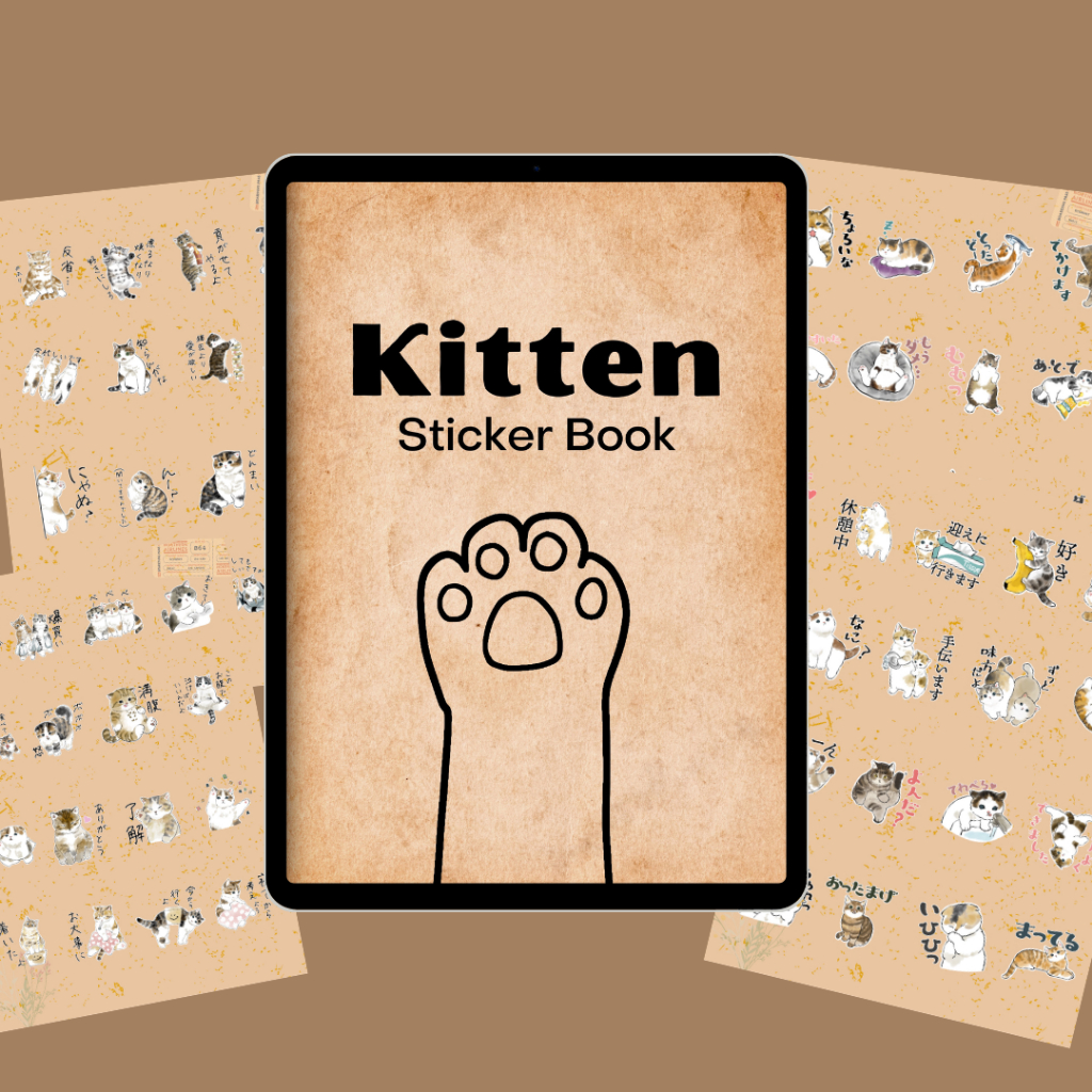 Jual Sticker Book Kitten lover for Goodnotes only --- Kitten Sticker ...