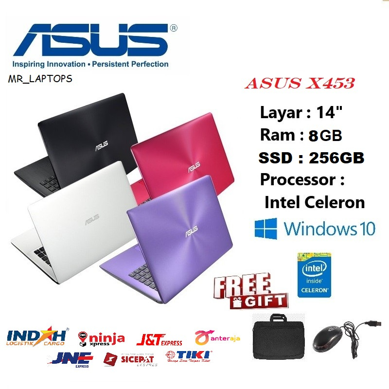 Jual LAPTOP ASUS X453/ DUAL CORE/ RAM 8GB/SSD 256GB // WINDOWS 10 // 14 ...