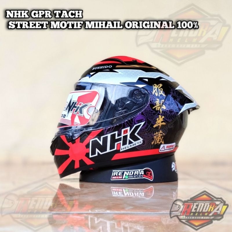 Jual HELM NHK GPR TACH STREET MOTIF MIHAIL BLACK GLOSI ORIGINAL 100% ...