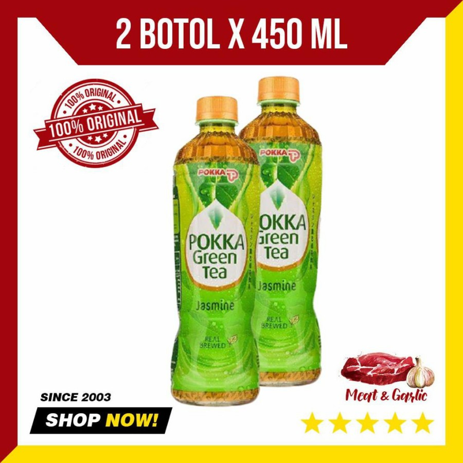 Jual Bundle isi 2 Pokka Green Tea Jasmine - 2 botol x 450 ml | Shopee Indonesia