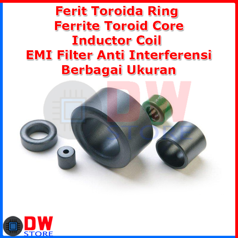 Jual Ferit Ring Toroida Ferrite Toroid Core Inductor Coil EMI Filter ...