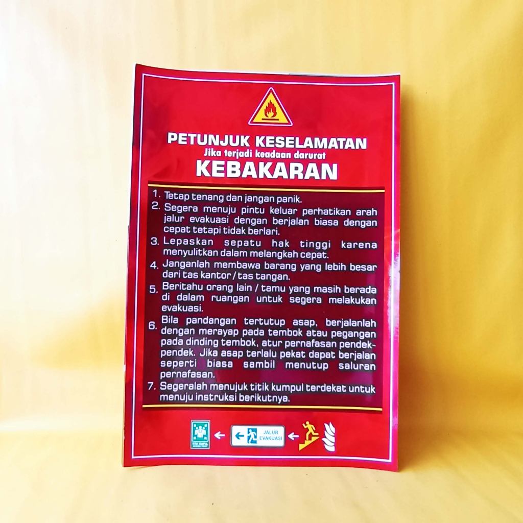 Jual Poster K3 | Poster Petunjuk Keselamatan Jika Terjadi Keadaan ...