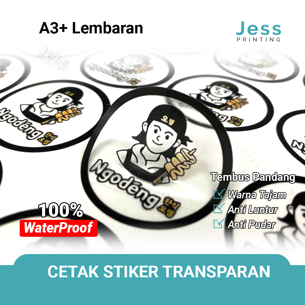 Jual Cetak Stiker Vinyl Bening Transparan A3 Murah Lembaran Tanpa ...