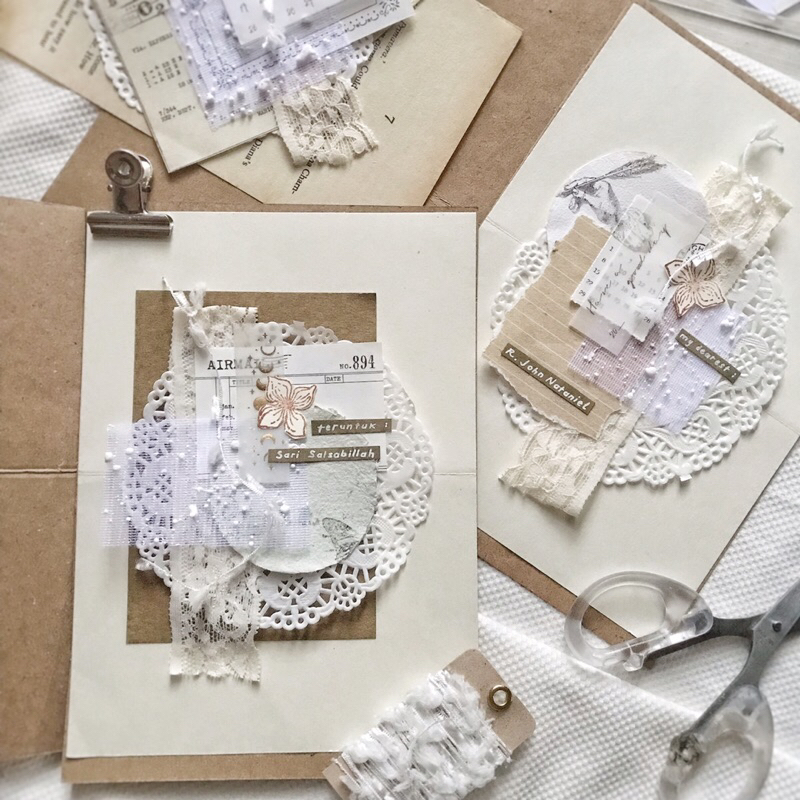 Jual Hiasan Dekorasi Ephemera Satuan Collage untuk Diary Journal Album ...