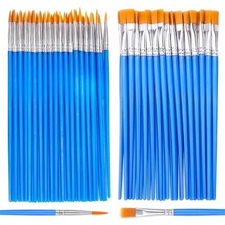 Jual Kuas Lukis flat tip, kuas runcing. Kuas nilon, paint brush ...