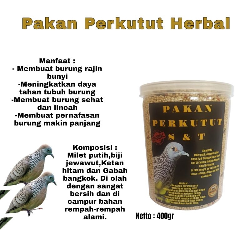 Jual Pakan burung perkutut 400 gr | Shopee Indonesia