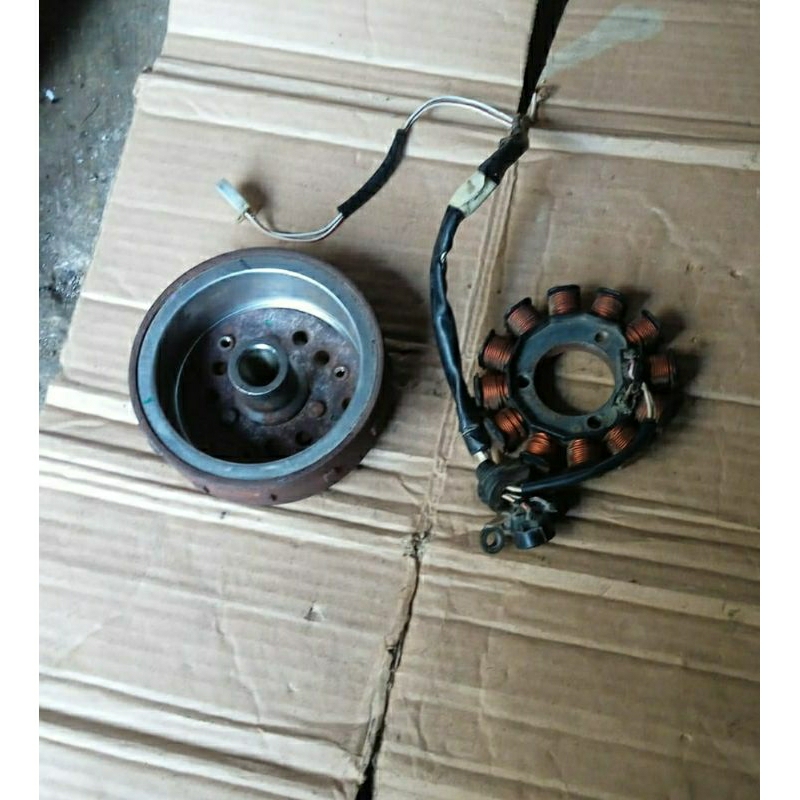 Jual set rotor stator magnet spul honda beat old beat karbu original seken normal | Shopee Indonesia