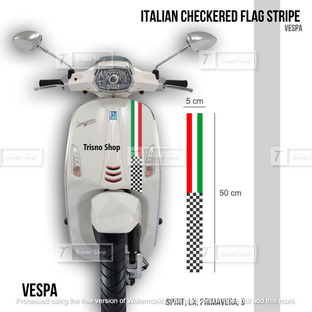 Jual Sticker Strip Bendera Italian Checkered Vespa | Shopee Indonesia