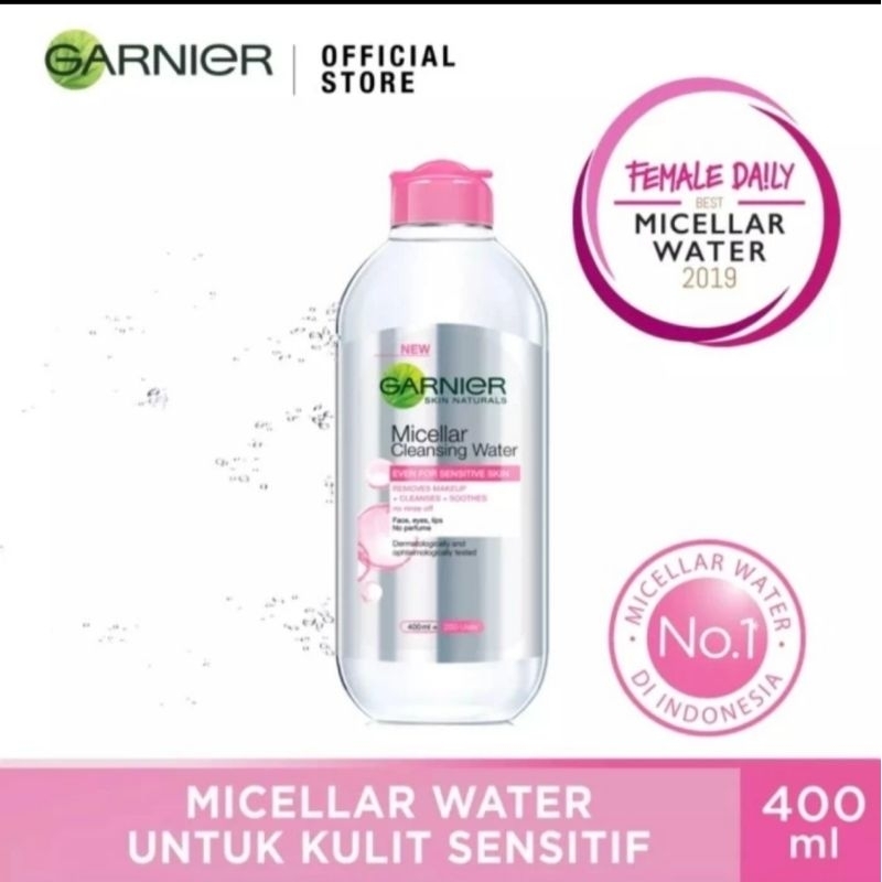 Jual Garnier Micellar Water Pink 400ml | Shopee Indonesia