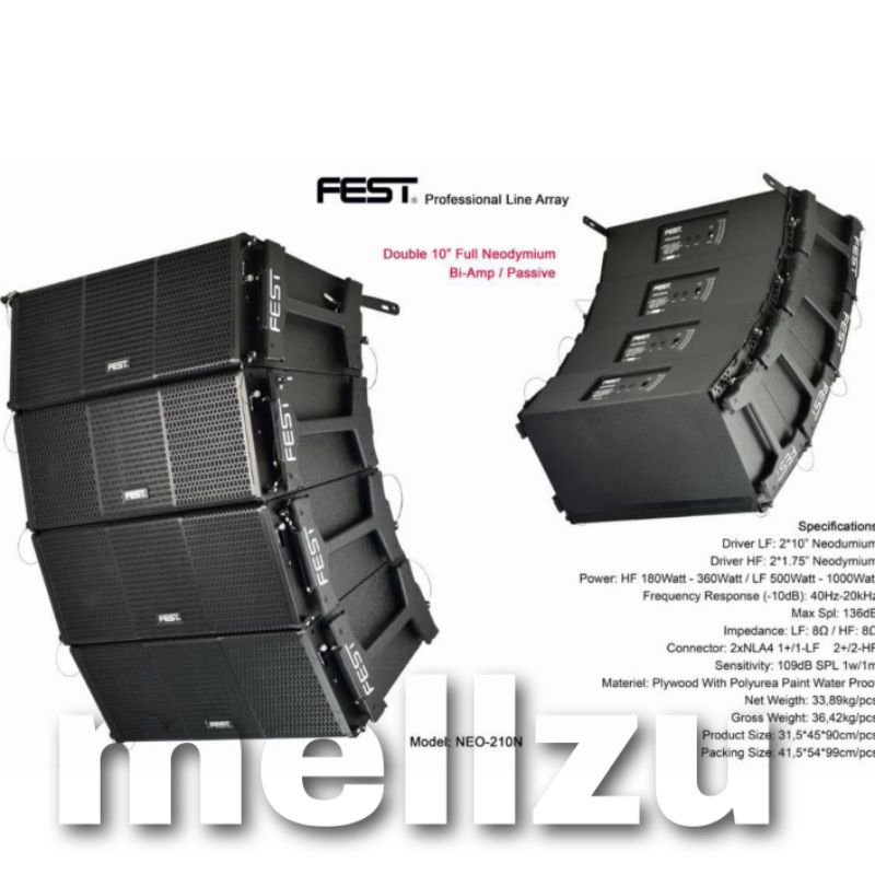 Jual Speaker Line Array Pasif Fest Neo 210 N Original Passive FEST NEO ...