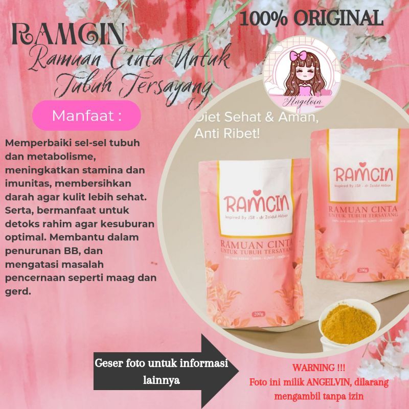 Jual ORIGINAL Ramcin HERBALOV 100gram Pelengkap Diet DBH | Shopee Indonesia