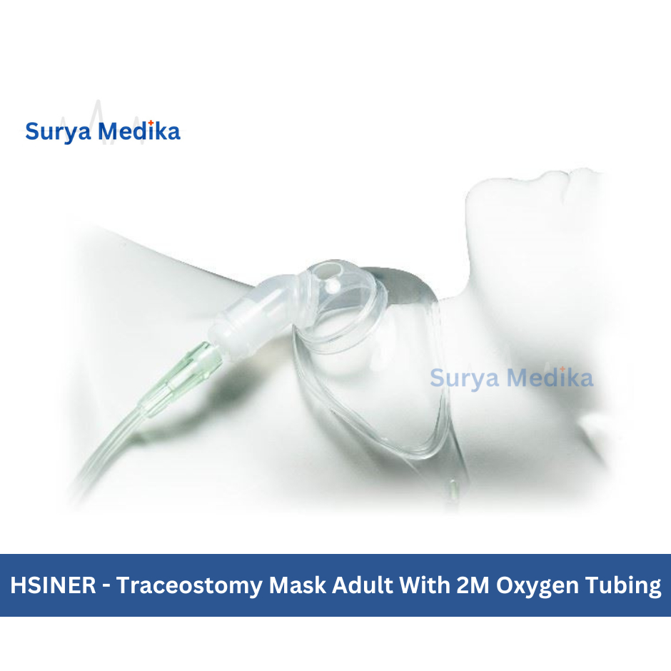 Jual HSINER Oxygen Therapy Tracheostomy Mask Adult With Tubing 2m ...