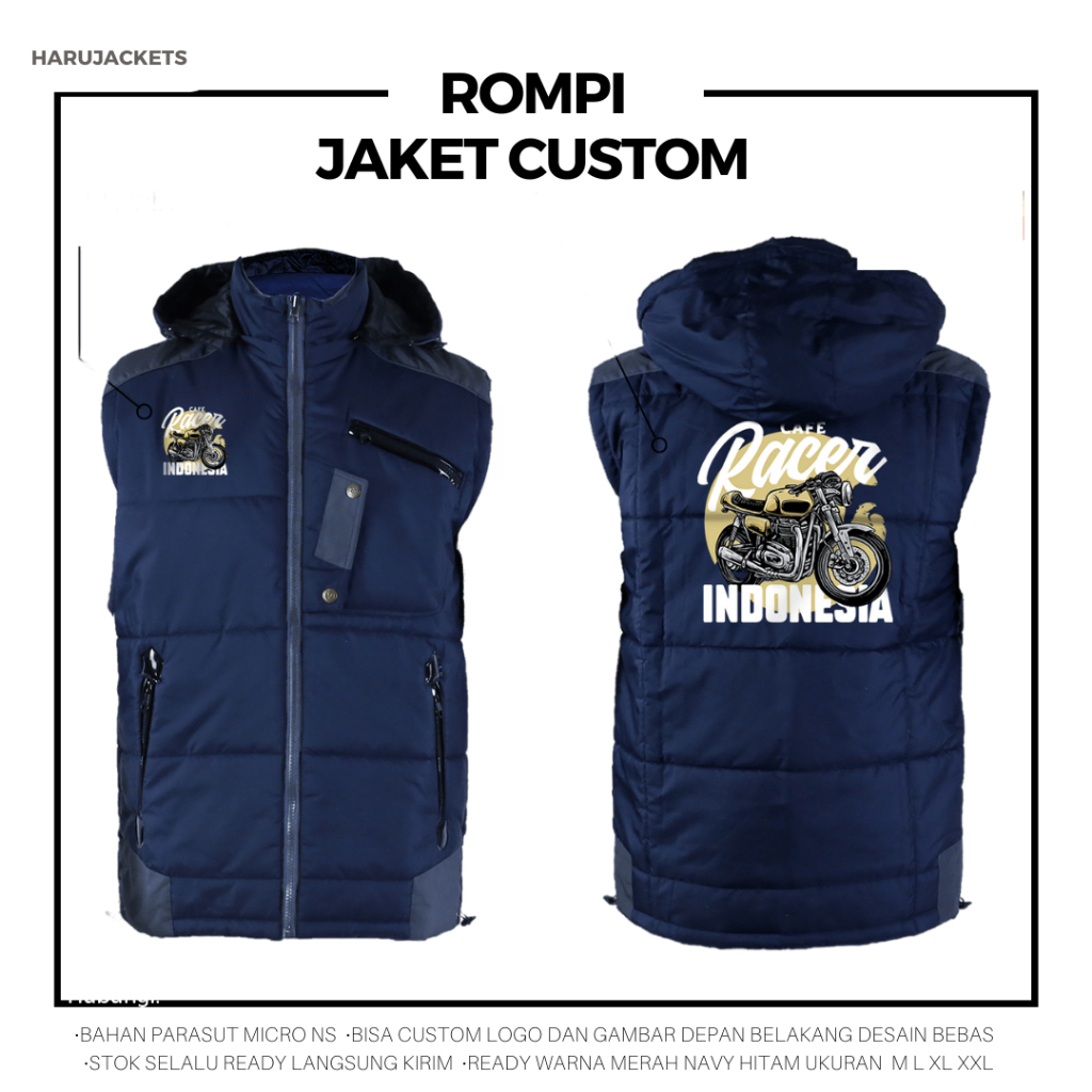 Jual CUSTOM ROMPI PRIA - CUSTOM ROMPI MOTOR/BIKERS/DRIVER/SAFETY WF ...