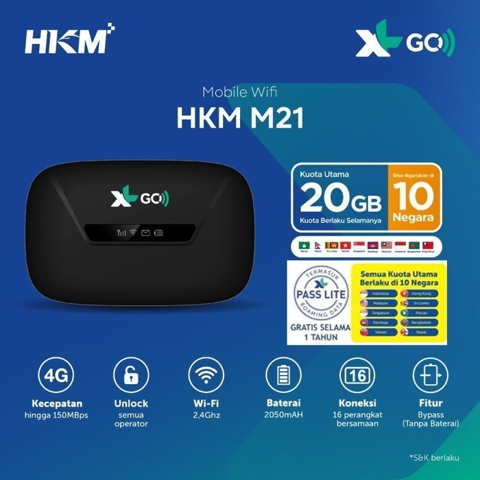 Jual Mifi Modem Wifi 4G All Operator Hkm001 Free Perdana Xl Go Izi ...