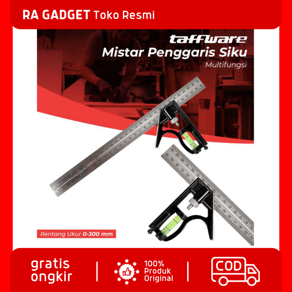 Jual Mistar Penggaris Siku Tukang Multifungsi / Penggaris Siku Tukang ...