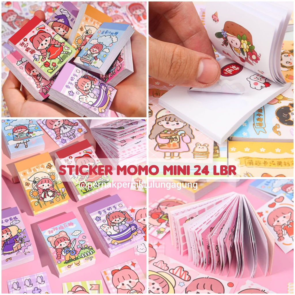 Jual Sticker Momo Isi 24 Lembar - untuk hiasan dekorasi barang, botol ...
