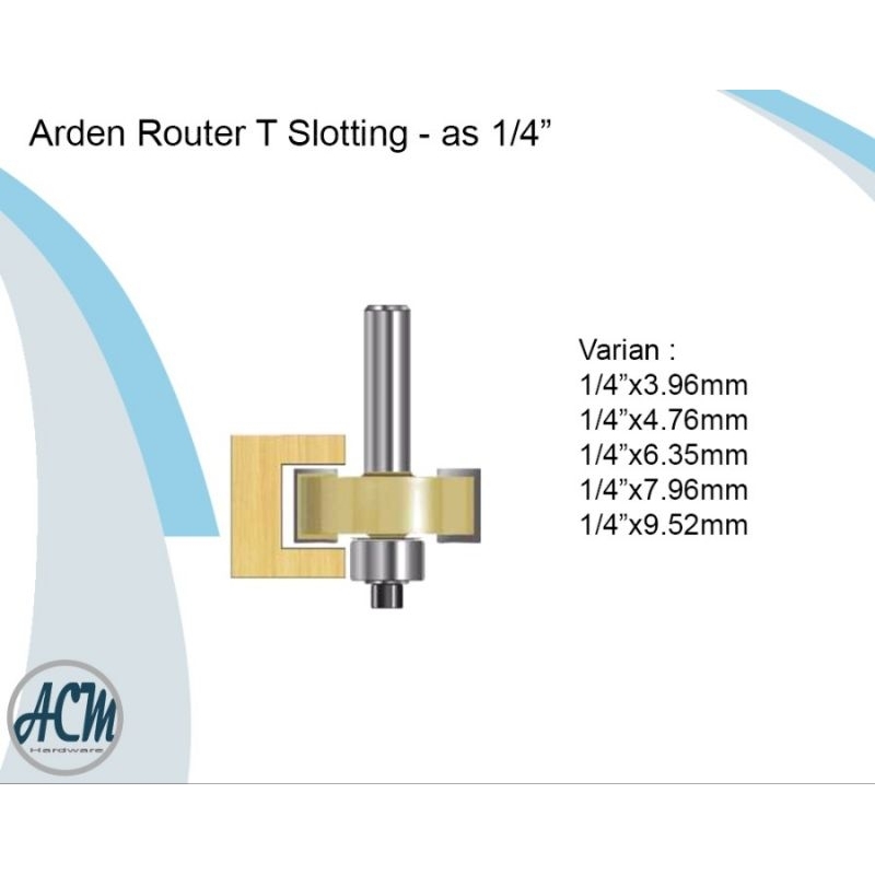 Jual Arden Router T Slotting Bit - Mata Profil Kayu ( As 1/4 ...