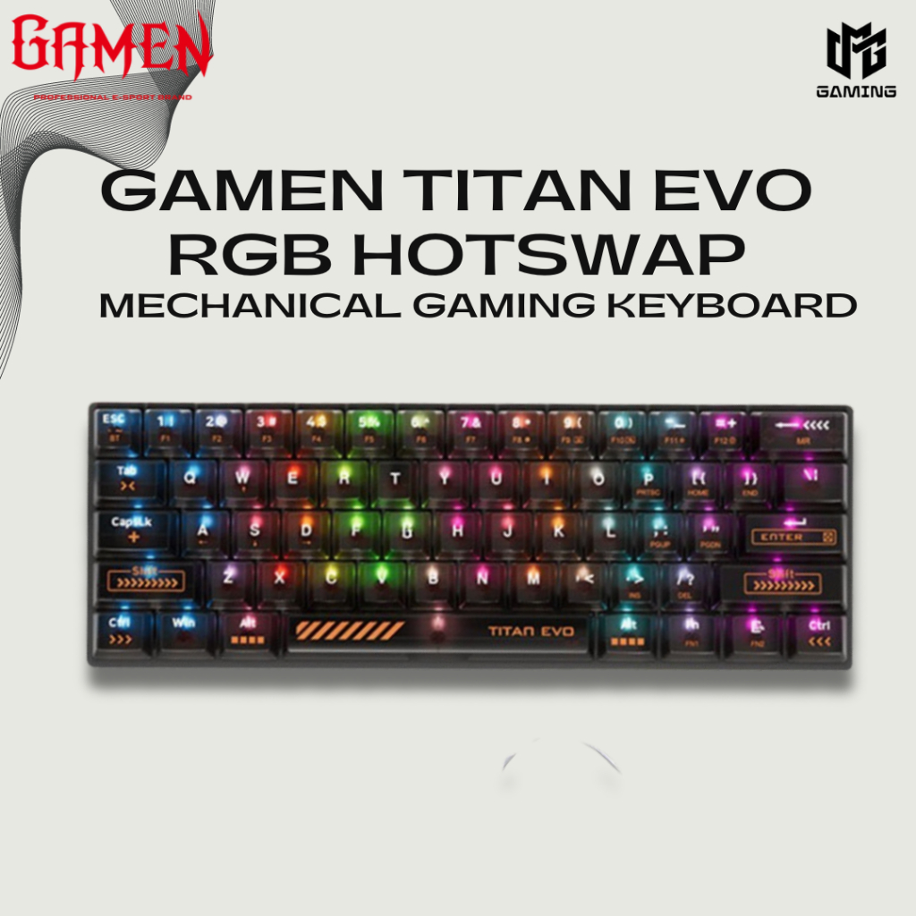 Jual Gamen Titan Evo RGB Hotswap Mechanical Gaming Keyboard | Shopee ...
