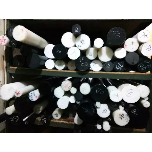 Jual polyacetal pom rod batangan delrin hard nylon hitam putih diameter 8 10 12 15 20 25 30 35 ...