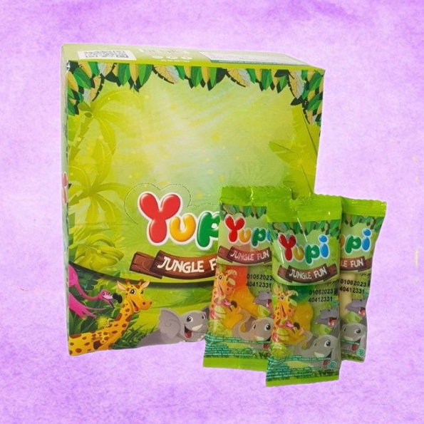 Jual YUPI Permen Jelly Gummy Candy - JUNGLE FUN - 1 Box isi 24 sachet | Permen Kunyah Manis ...