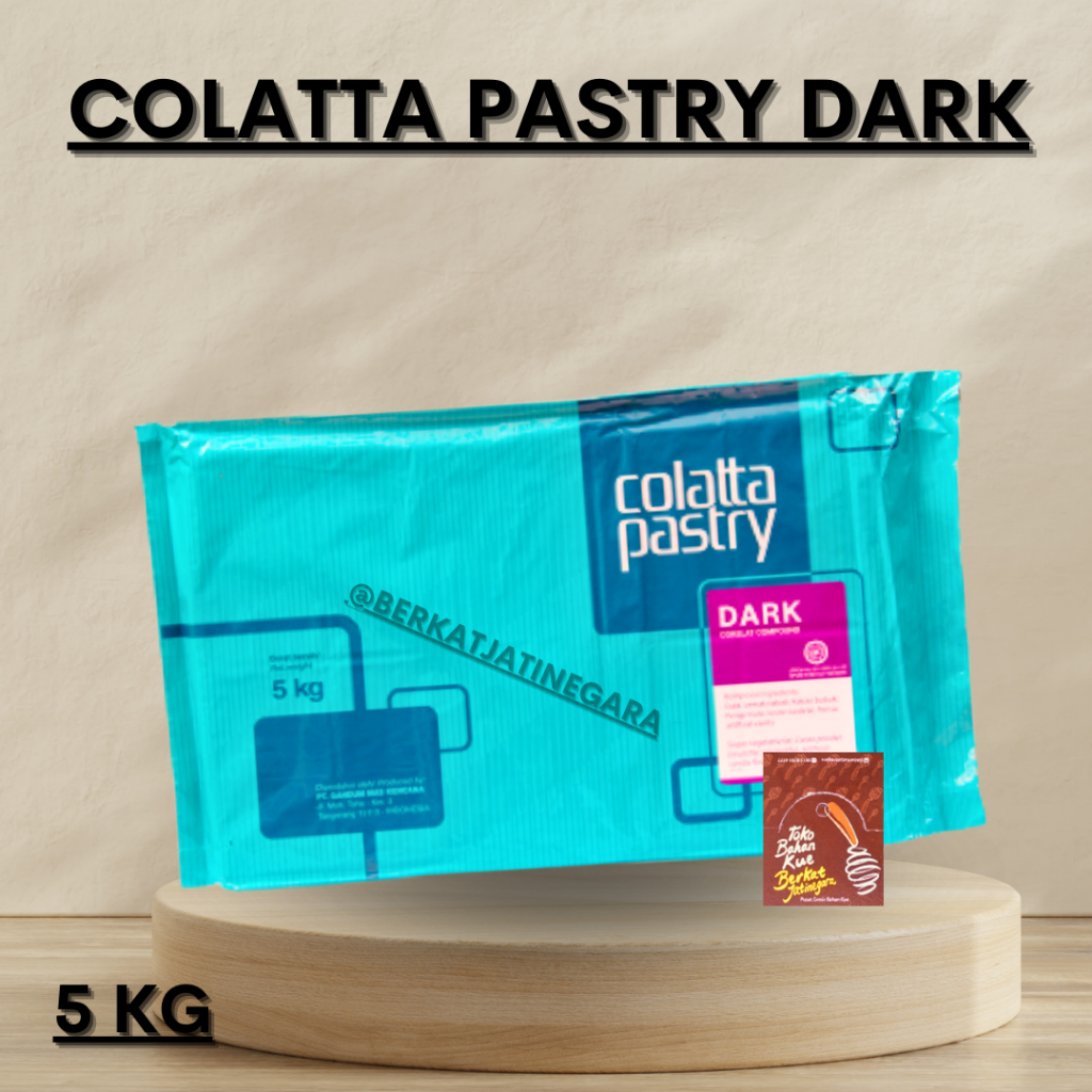 Jual COLATA PASTRY DARK COMPOUND / COKLAT DARK KEMASAN 5 KG | Shopee ...