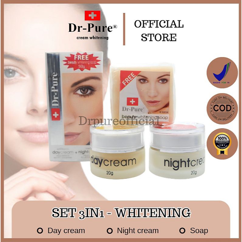 Jual DR PURE SET 3IN1 WHITENING BPOM TERBARU PAKET KRIM DR PURE DRPURE ...