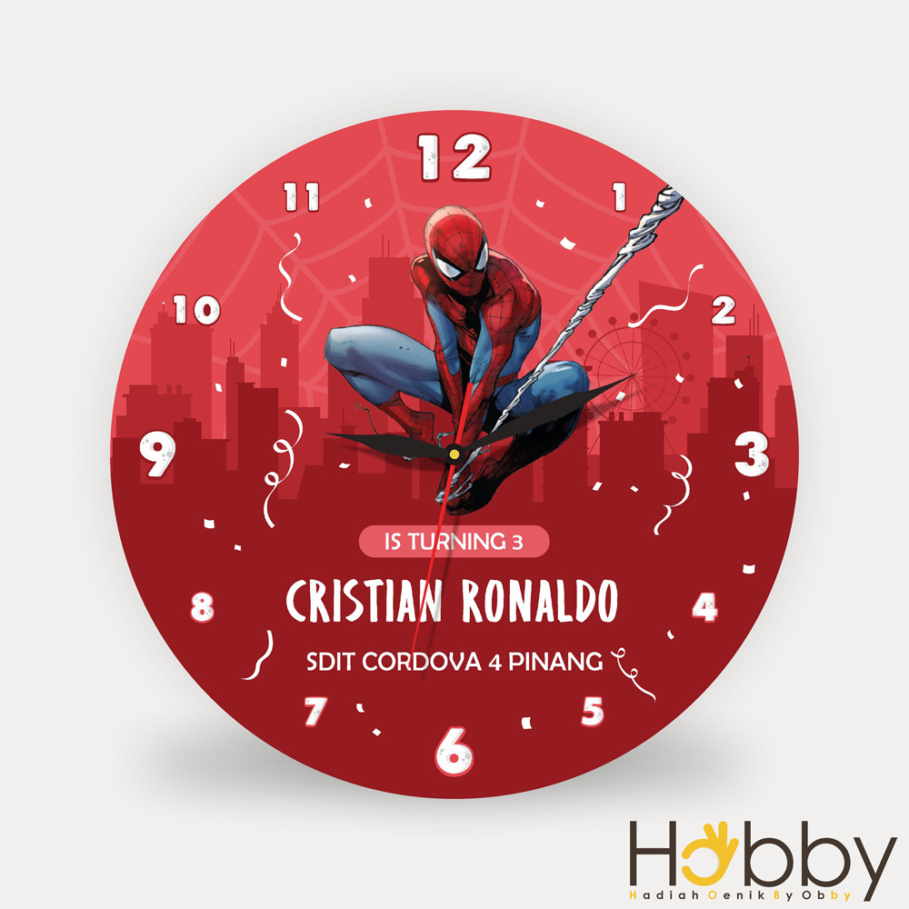 Jual JAM DINDING CUSTOM NAMA KARTUN HADIAH KENAIKAN KELAS UNIK GIFT ...