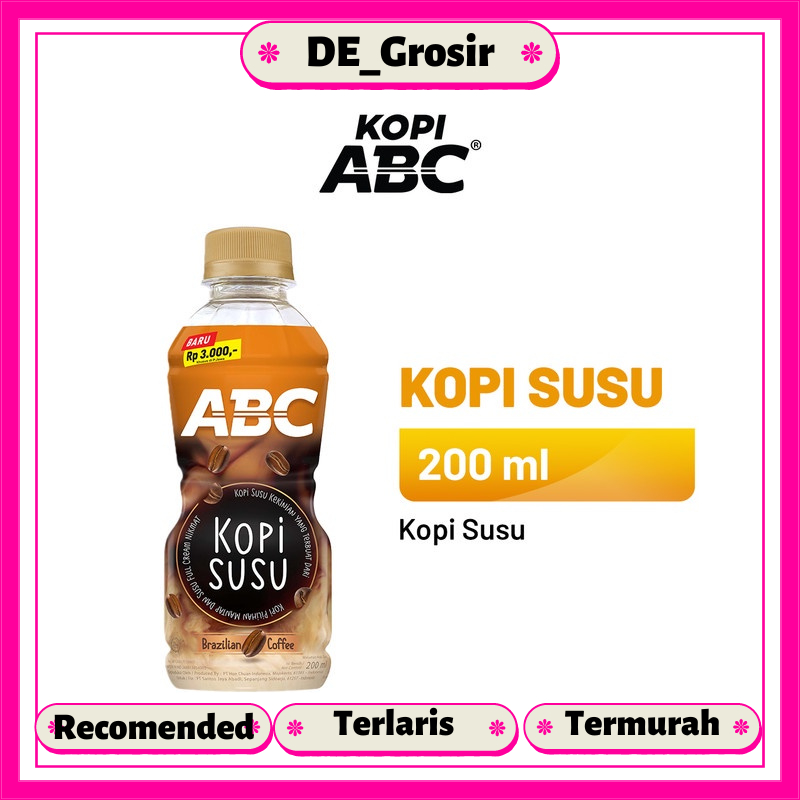Jual ABC Kopi Susu Ready to Drink Kemasan Botol 200 ml Satuan | Shopee ...