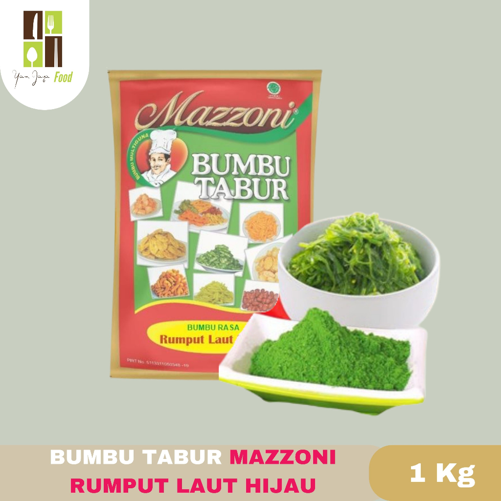 Jual Mazzoni Bumbu Tabur / Bubuk Tabur Rumput Laut Hijau 1Kg | Shopee ...