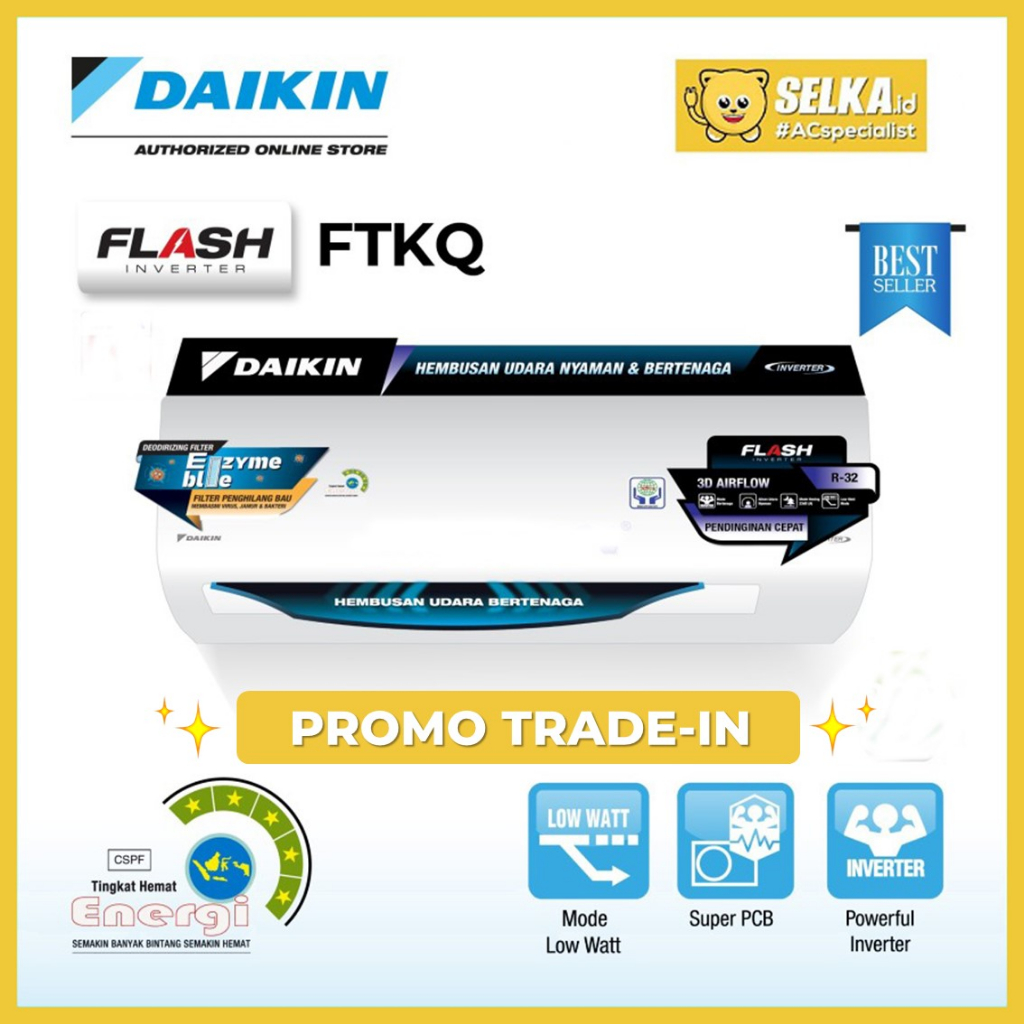 Jual DAIKIN FTKQ25UVM4 AC SPLIT 1PK INVERTER | Shopee Indonesia