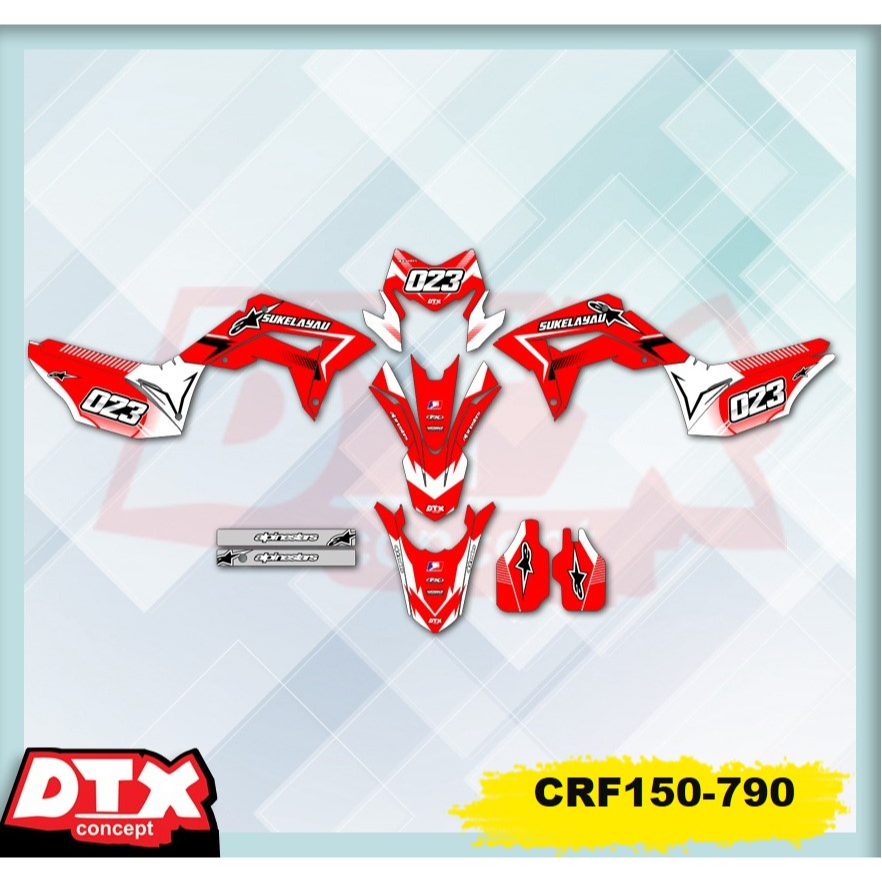 Jual decal crf150 full body decal crf150 decal crf150 supermoto stiker ...