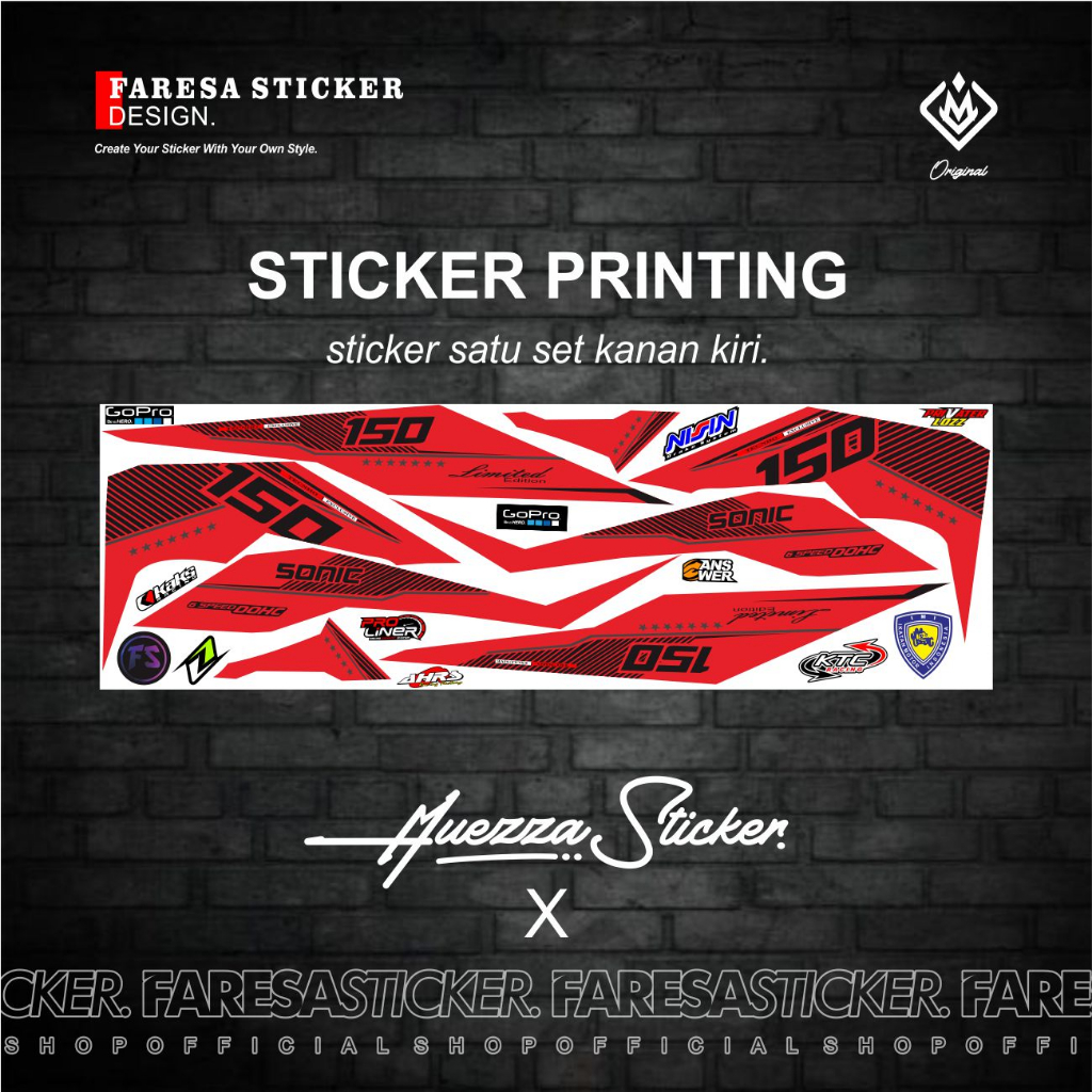 Jual C1 HONDA SONIC 150 Striping Variasi Simple | Sticker variasi SONIC 150 By Faresa Sticker ...