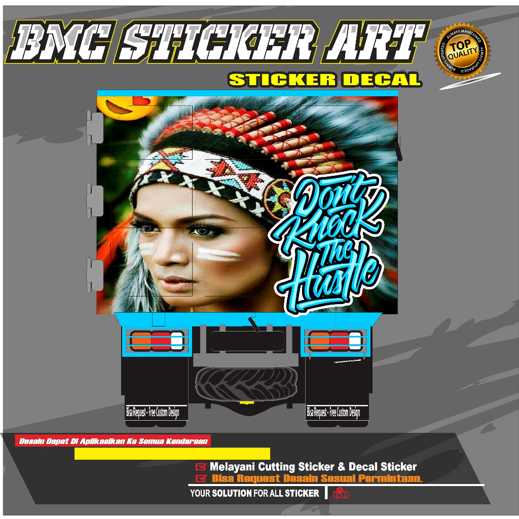 Jual STICKER DECAL PINTU BAK TRUCK/STIKER VARIASI OMBENG TRUCK DESAIN ...