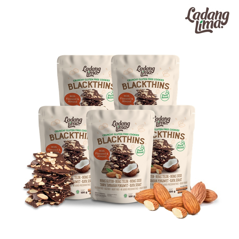 Jual 5 pcs - Blackthins 100g Cookies Ladang Lima | Healthy Cookies With ...