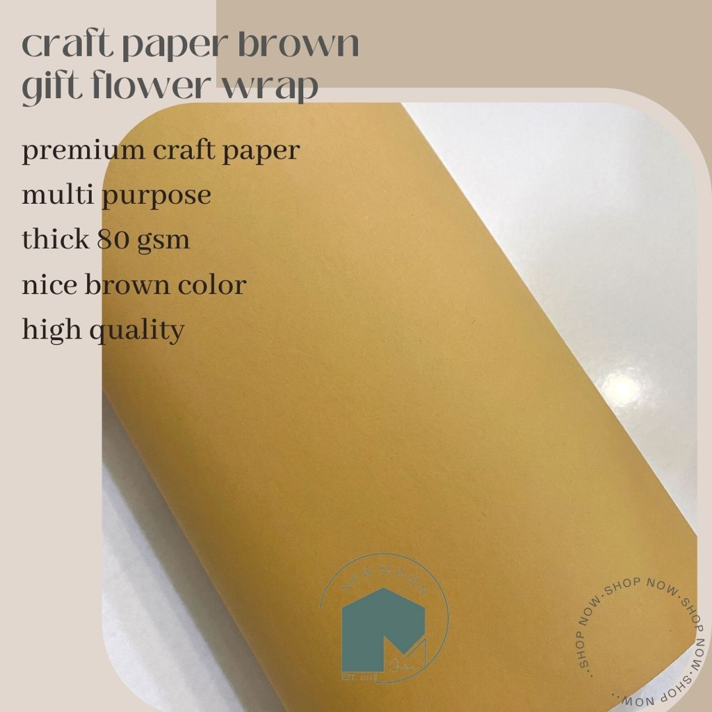Jual Kertas kraft samson coklat craft fancy paper bungkus kado rustic ...