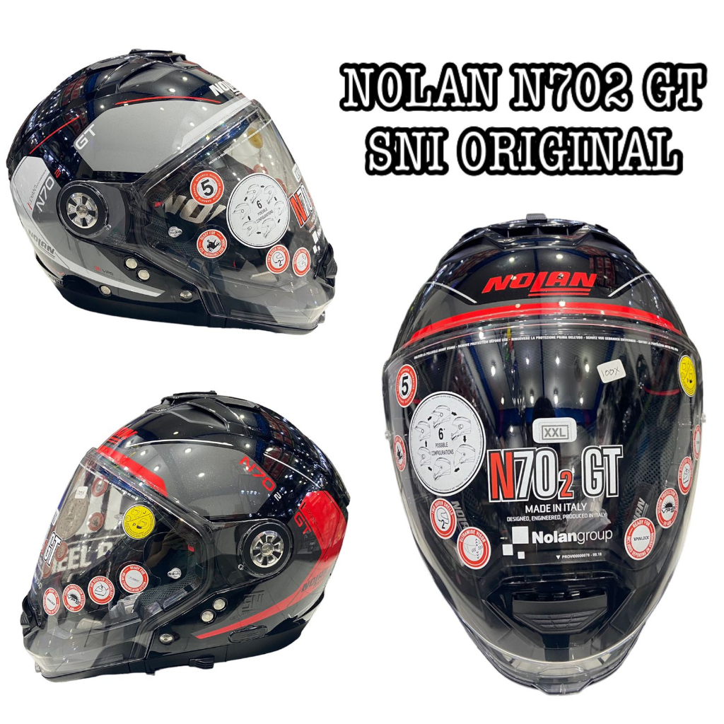 Jual HELM / HELMET NOLAN N702 GT SNI ORIGINAL NOLAN | Shopee Indonesia