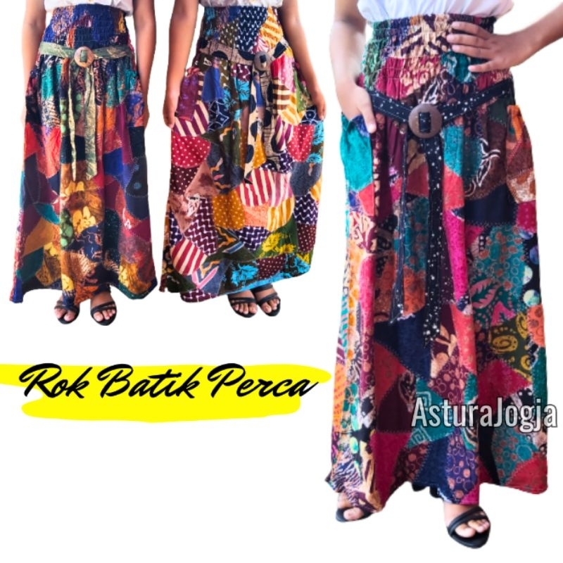 Jual Rok Panjang Batik Jogja Kain PERCA || Rok Batok Oleh Oleh Jogja ...