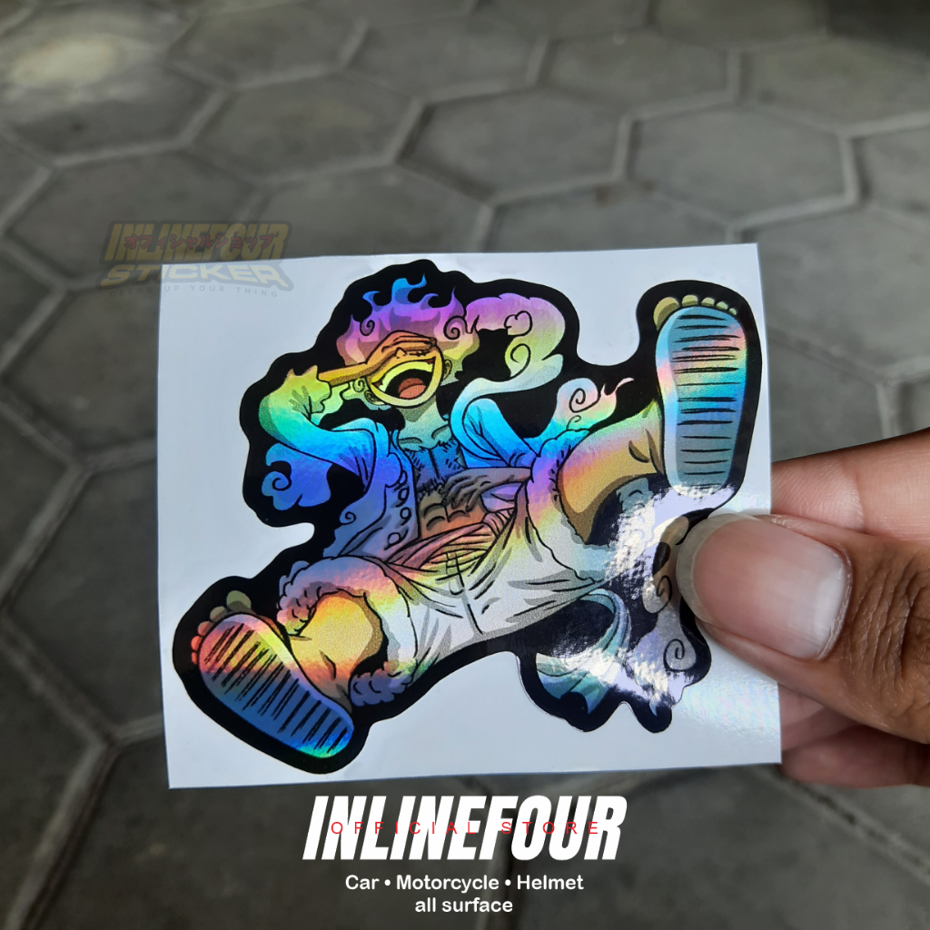 Jual Sticker Hologram Anime - Stiker One Piece Monkey D. Luffy Straw ...